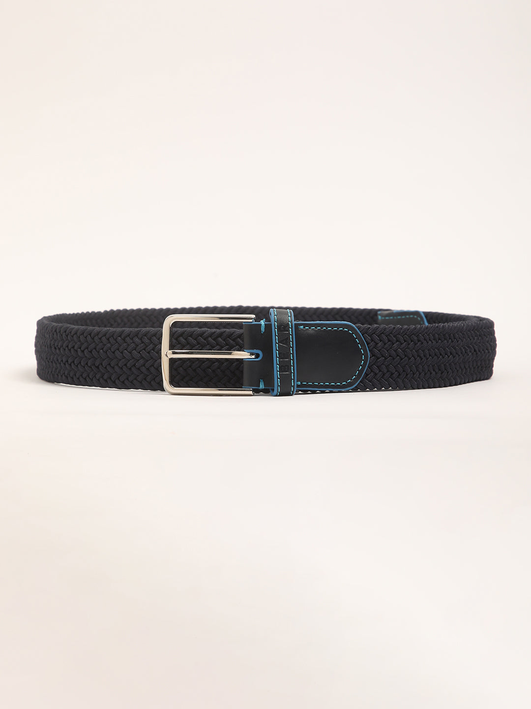 Shop Men Blue Braided Wide Width Casual Belt with Tang Closure Online ...
